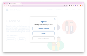 How to sign up to Match My Project - Journal